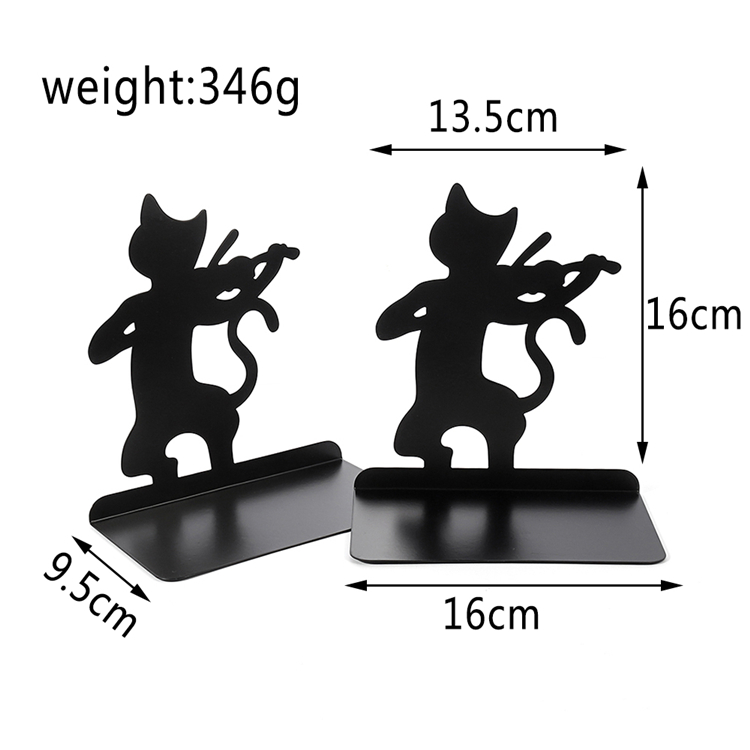 Portalibros de Metal Gato Violín 2 Piezas - Brandstore